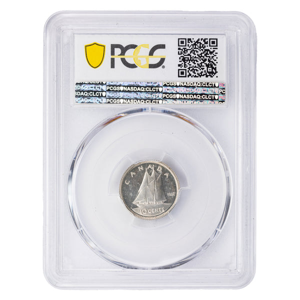 SOLD Canada 1937 10 Cents Dime Silver Coin - PCGS Mirror Specimen SP-6 - The Toronto Coin Shop