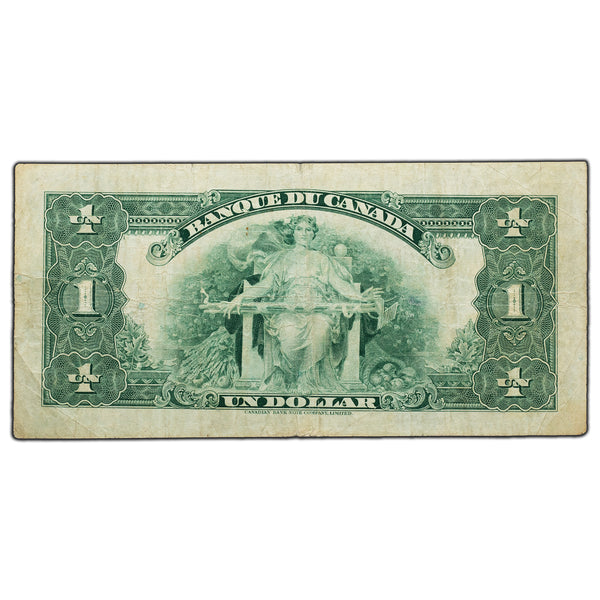 SOLD $1 1935 Banque Du Canada French Text Note BC-2 - F/VF - The Toronto Coin Shop