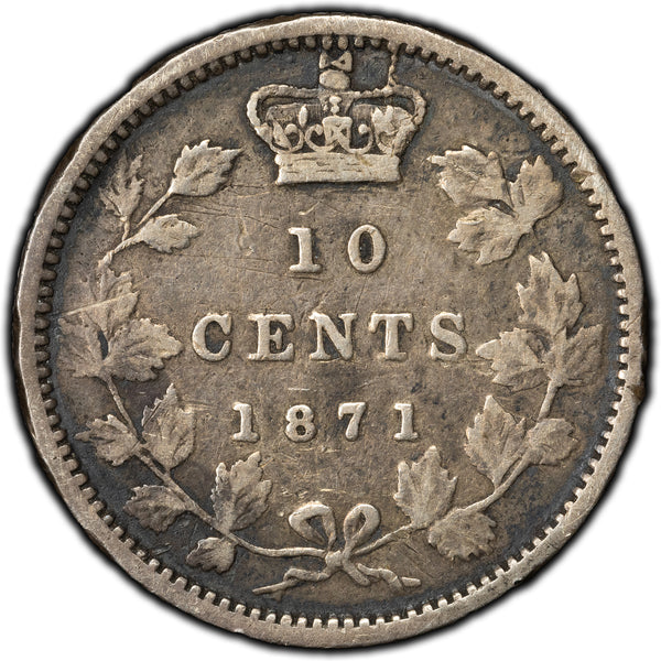 SOLD Canada 1871 10 Cents Dime Silver Coin - The Toronto Coin Shop