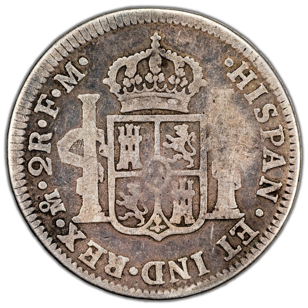 SOLD Mexico 1788 Mo-FM 2 Reales Silver Coin - The Toronto Coin Shop