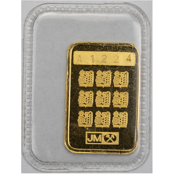 SOLD Johnson Matthey JM RBC Royal Bank 1 Gram .9999 Gold Bar Sealed ...