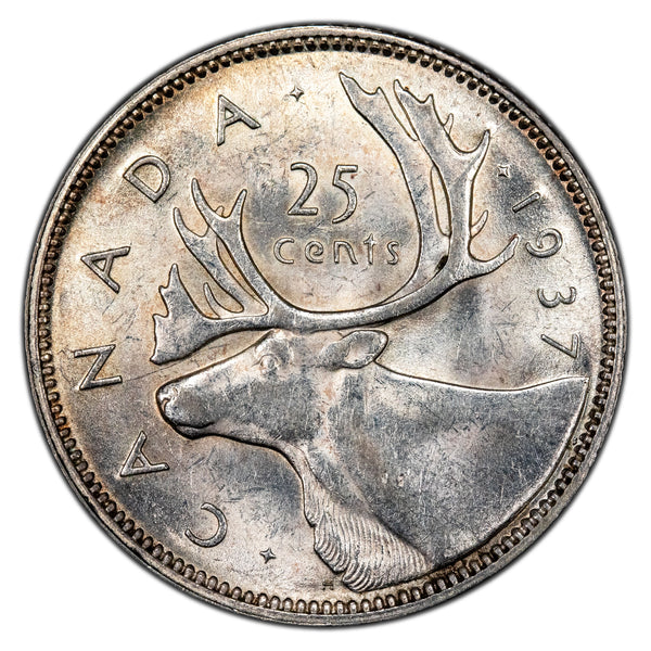 SOLD Canada 1937 25 Cents Quarter Silver Coin - Uncirculated - The ...