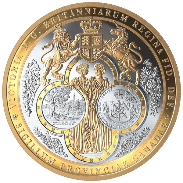 Canada 2019 $100 Great Seal of the Province of Canada .9999 Fine Silve ...