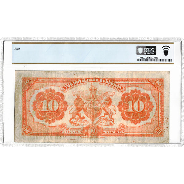 $10 1927 Royal Bank of Canada Chartered Note #630-14-08 - PCGS VF-25 ...