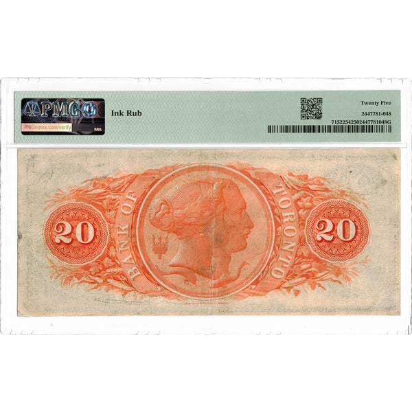 SOLD $20 1917 Bank of Toronto Canada Chartered Note #715-22-54 - PMG V ...