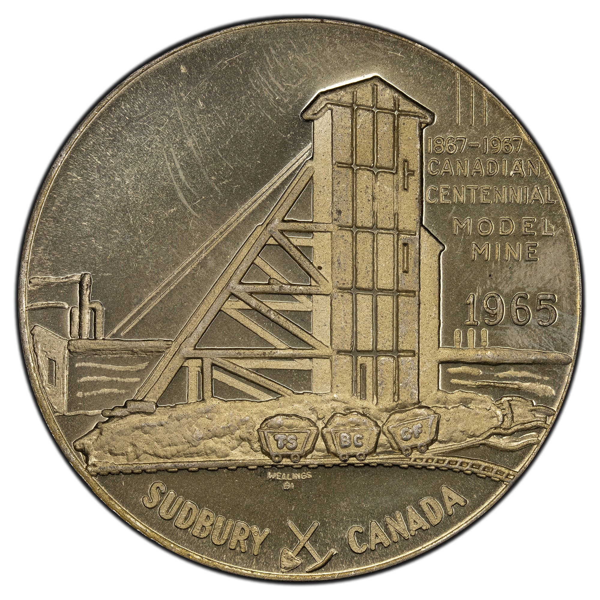 SOLD Canada Sudbury 1965 The Nickel Capital of the World Medal 40mm ...