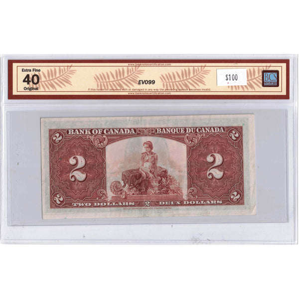 SOLD $2 1937 Bank of Canada Note Coyne-Towers C/R Prefix BC-22c - BCS ...