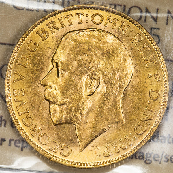 SOLD Canada 1919-C Sovereign Gold Coin - ICCS MS-62 - The Toronto Coin Shop