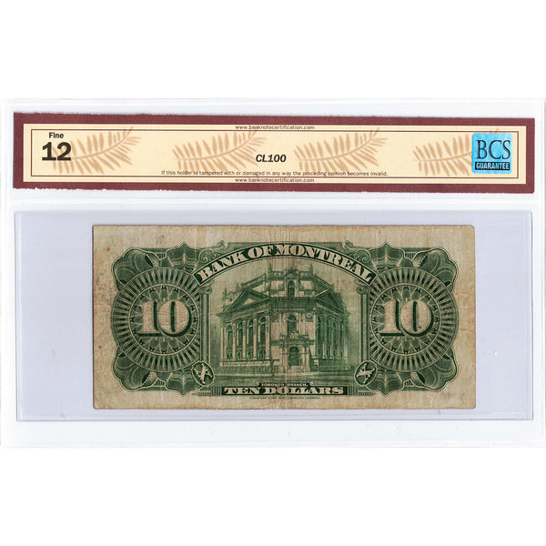 $10 1935 Bank of Montreal Canada Chartered Note #505-60-04 - BCS F-12 ...