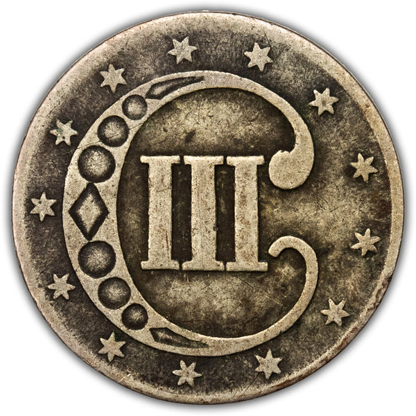 SOLD United States 1852 3 Cents Trime Silver Coin - The Toronto Coin Shop