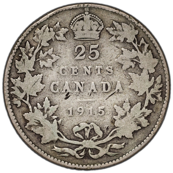 SOLD Canada 1915 25 Cents Quarter Silver Coin - Key Date - The Toronto ...