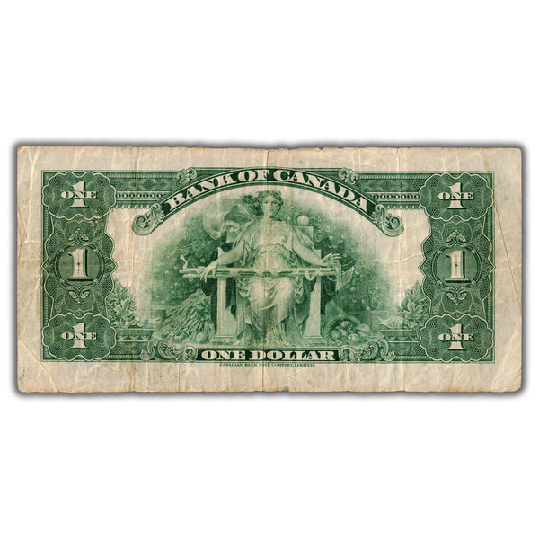 SOLD $1 1935 Bank of Canada Note English Text Series A BC-1 - Rough Ed ...