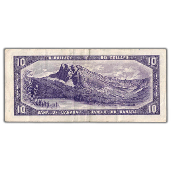 SOLD $10 1954 Bank of Canada Note Devil Face D/D Prefix BC-32a - VF ...