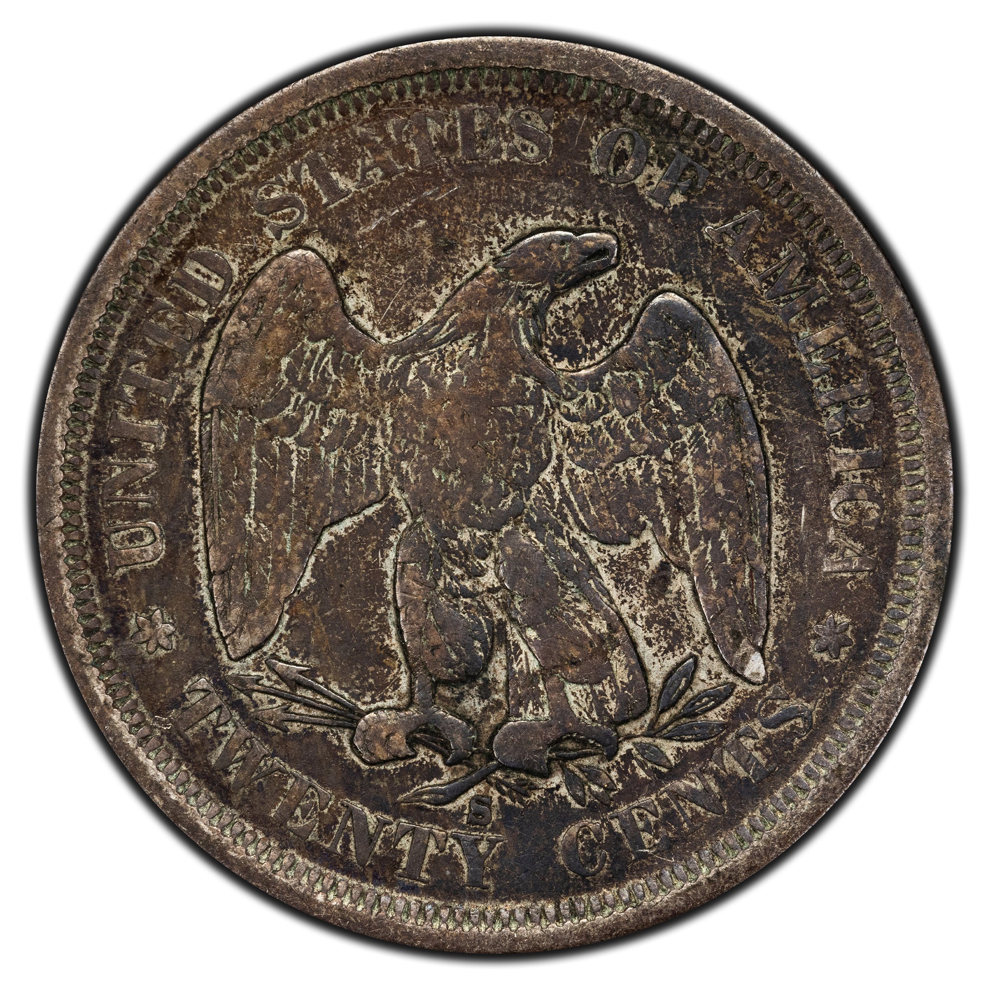 SOLD United States 1875-S 20 Twenty Cents Seated Liberty Silver Coin ...