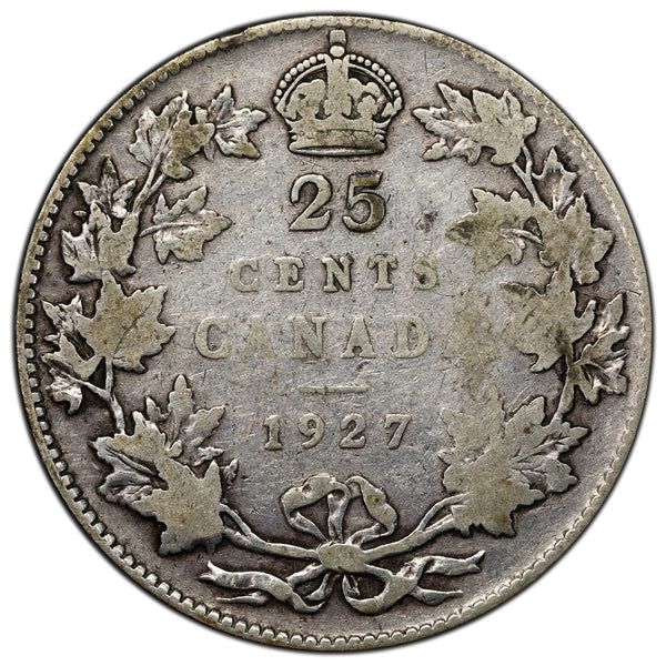 SOLD Canada 1927 25 Cents Quarter Silver Coin - VG - The Toronto Coin Shop