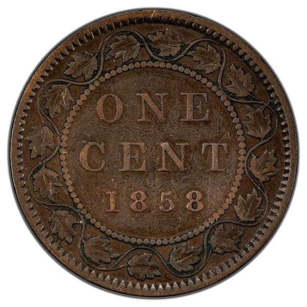 Canada 1858 One Large Cent Coin - Fine - The Toronto Coin Shop