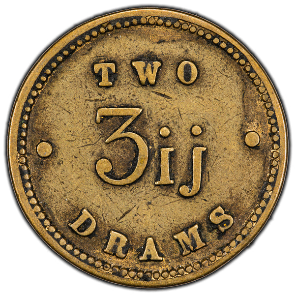 SOLD Great Britain 1847 2 Drams Apothecaries Weight W & T.A. - The ...