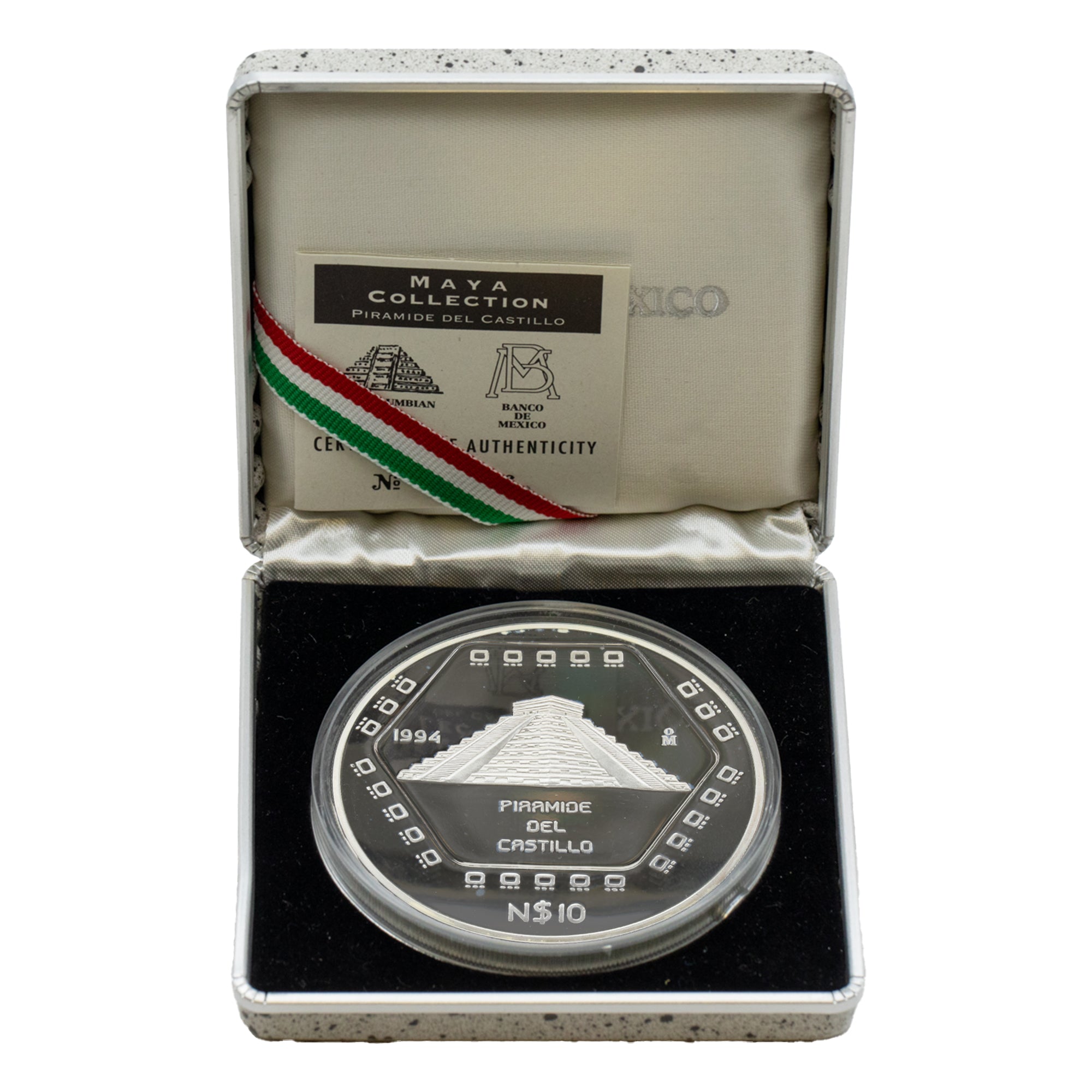 SOLD Mexico 1994 Piramide De Castillo 5oz .999 Fine Silver Proof Coin ...