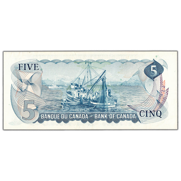 $5 1972 Bank of Canada Note Bouey-Rasminsky CN Prefix BC-48a - AU+ ...
