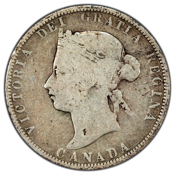 Canada 1885 Curved Top 5 25 Cents Quarter Silver Coin - Good - The ...