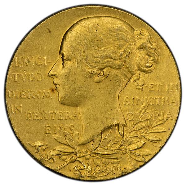 SOLD Great Britain 1897 Diamond Jubilee 22kt Gold Medal 26mm Eimer #18 ...