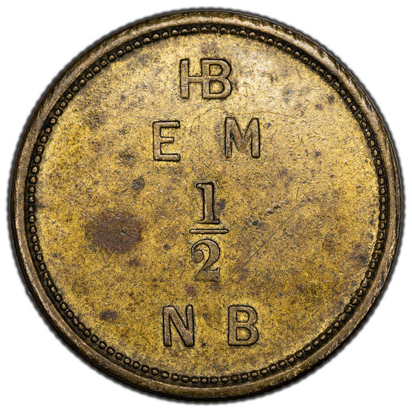 Hudsons Bay Company (1857) Eastmain 1/2 Made Beaver Token CH #FT2 BR ...