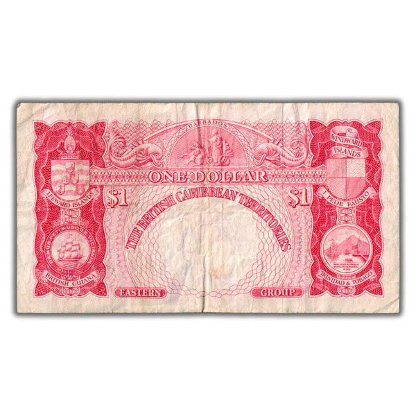 SOLD British Caribbean Territories 1962 $1 One Dollar Note P #7c - The ...