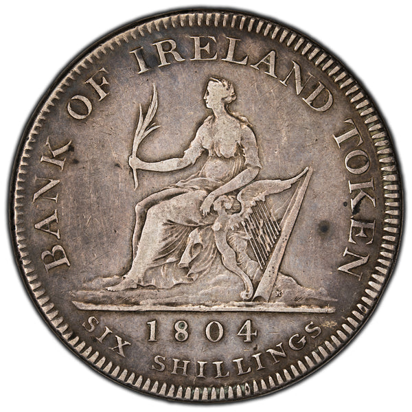 SOLD Ireland 1804 6 Six Shillings Bank Token Coin - The Toronto Coin Shop