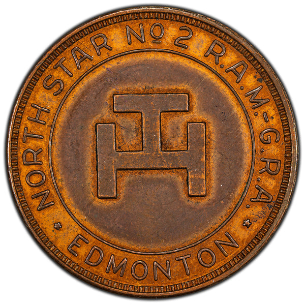SOLD Canada Edmonton Masonic One Penny Token - Royal Arch Masons North ...
