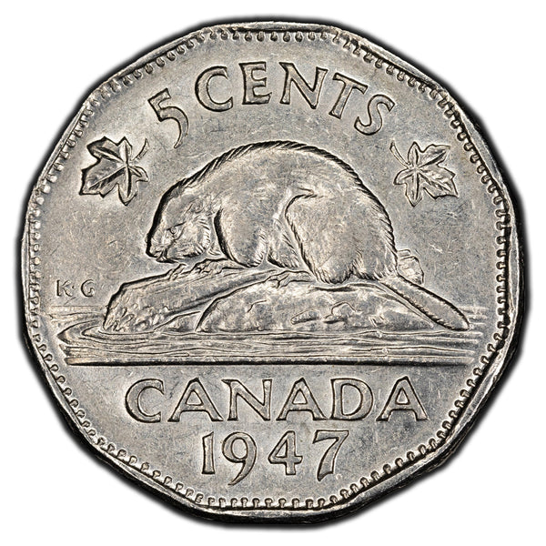 SOLD Canada 1947 Dot 5 Cents Nickel Coin - VF (scratched) - The Toronto ...