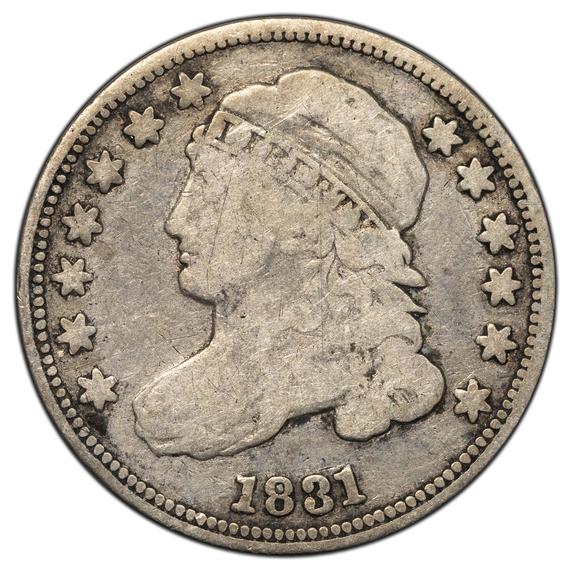 SOLD United States 1831 10 Cents Capped Bust Dime Silver Coin - The ...