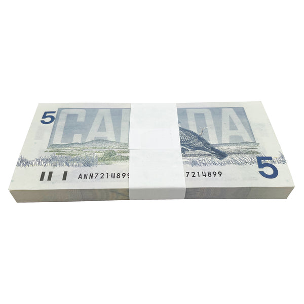 SOLD $5 1986 Bank of Canada Notes ANN Prefix - Bundle of 100 Consecuti ...