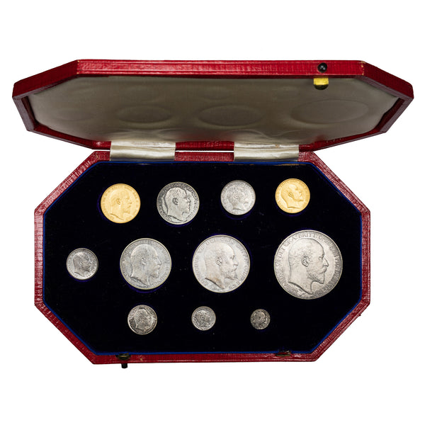 SOLD Great Britain 1902 11-Coin Specimen Set Including Gold In Origina ...