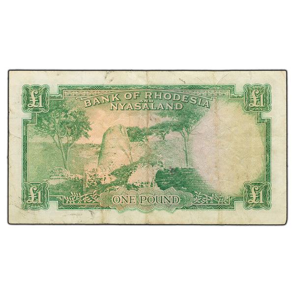 Rhodesia and Nyasaland 1957 1 One Pound Note - The Toronto Coin Shop