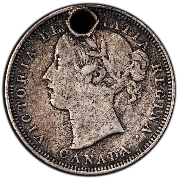 SOLD Canada 1858 20 Cents Silver Coin - Love Token - The Toronto Coin Shop