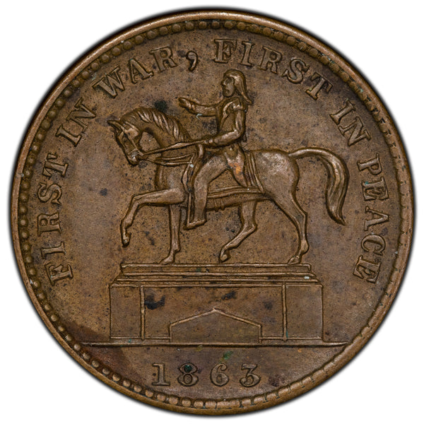 SOLD United States 1863 Civil War Token - First in War, First in Peace ...