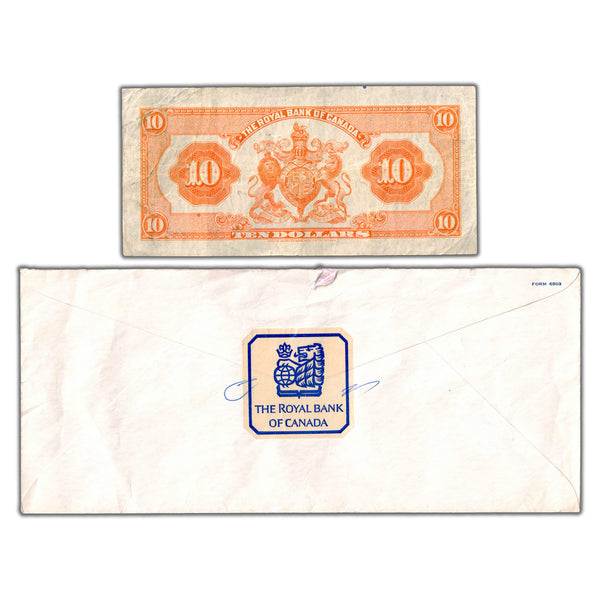 $10 1935 Royal Bank of Canada Chartered Note CH #630-18-04 - w/ RBC Le ...