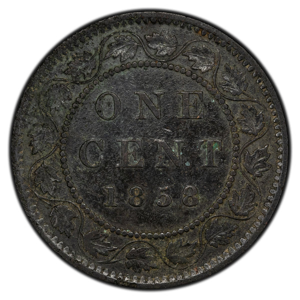 SOLD Canada 1858 1 Large Cent Coin - First Year of Issue - Corrosion ...