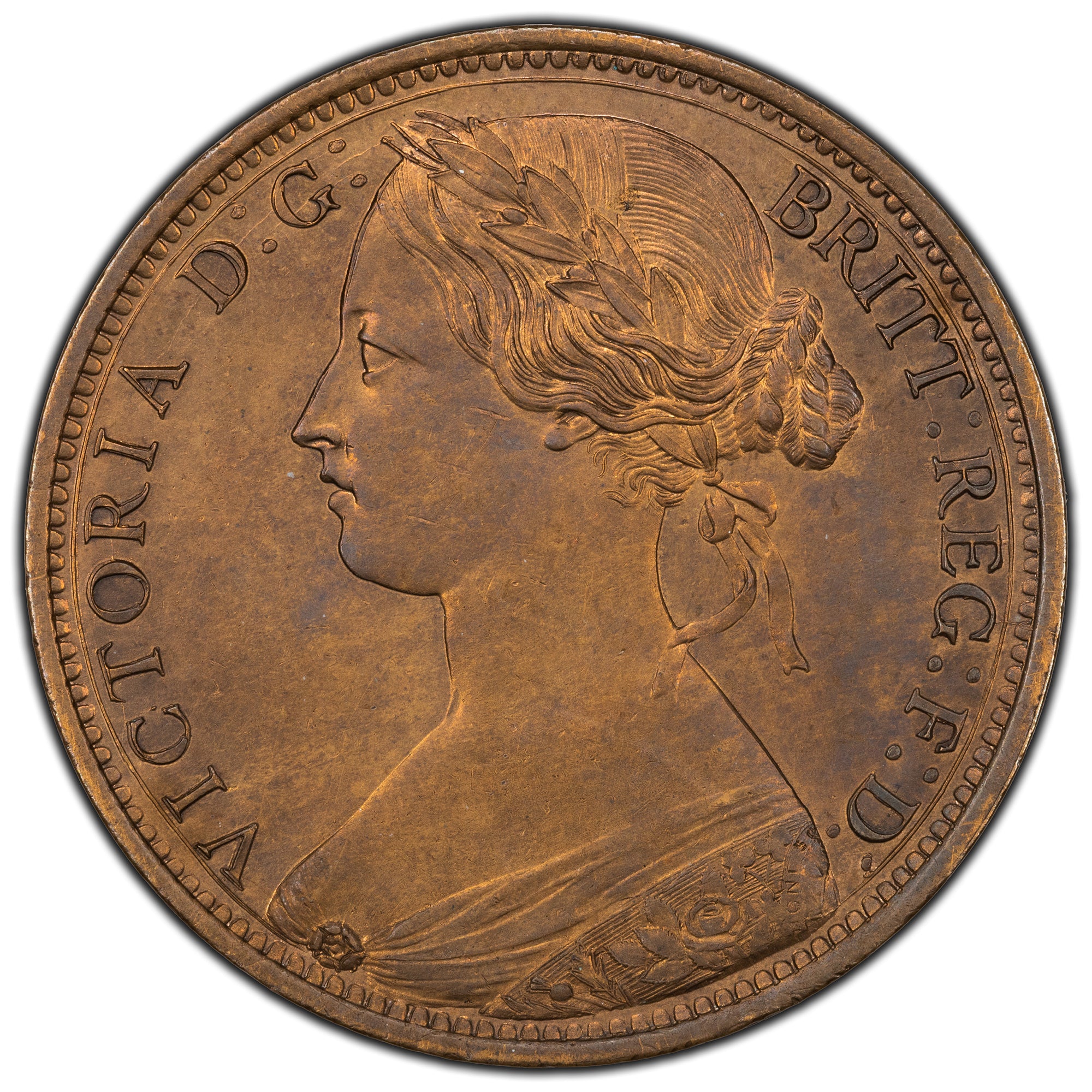 SOLD Great Britain 1862 One Penny Coin - The Toronto Coin Shop
