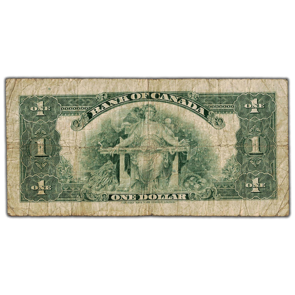 $1 1935 Bank of Canada Note English Text Letter A BC-1 - VG/F - The ...