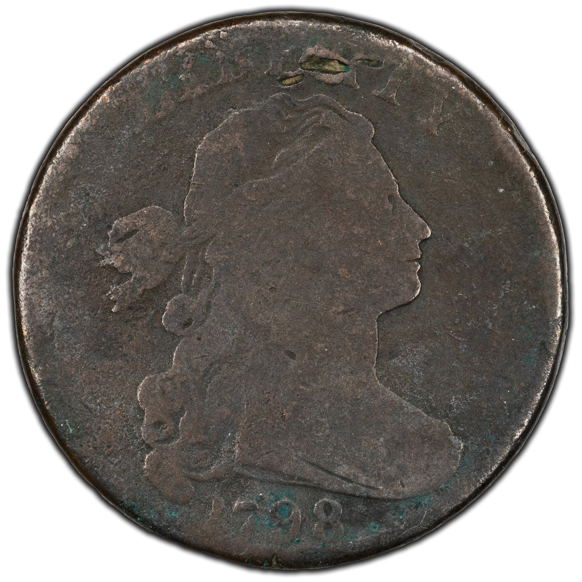 SOLD United States 1798 1 Cent Draped Bust Large Penny Coin - Filler ...