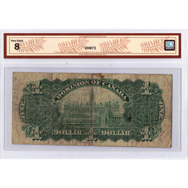 SOLD $1 1911 Dominion of Canada Note Black Line Series N Dc-18d - BCS ...