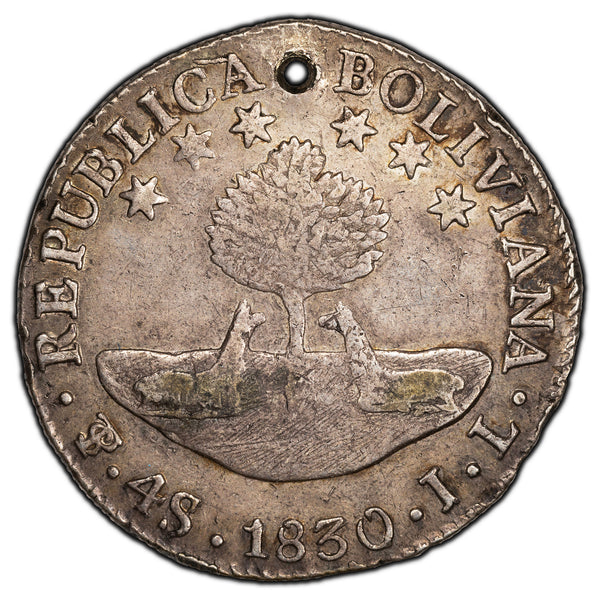 SOLD Bolivia 1830 4 Soles Silver Coin KM #96a.1 - Holed - The Toronto ...