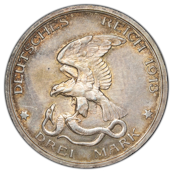 SOLD Germany 1913 A Defeat of Napoleon 3 Mark Silver Coin KM #534 - The ...