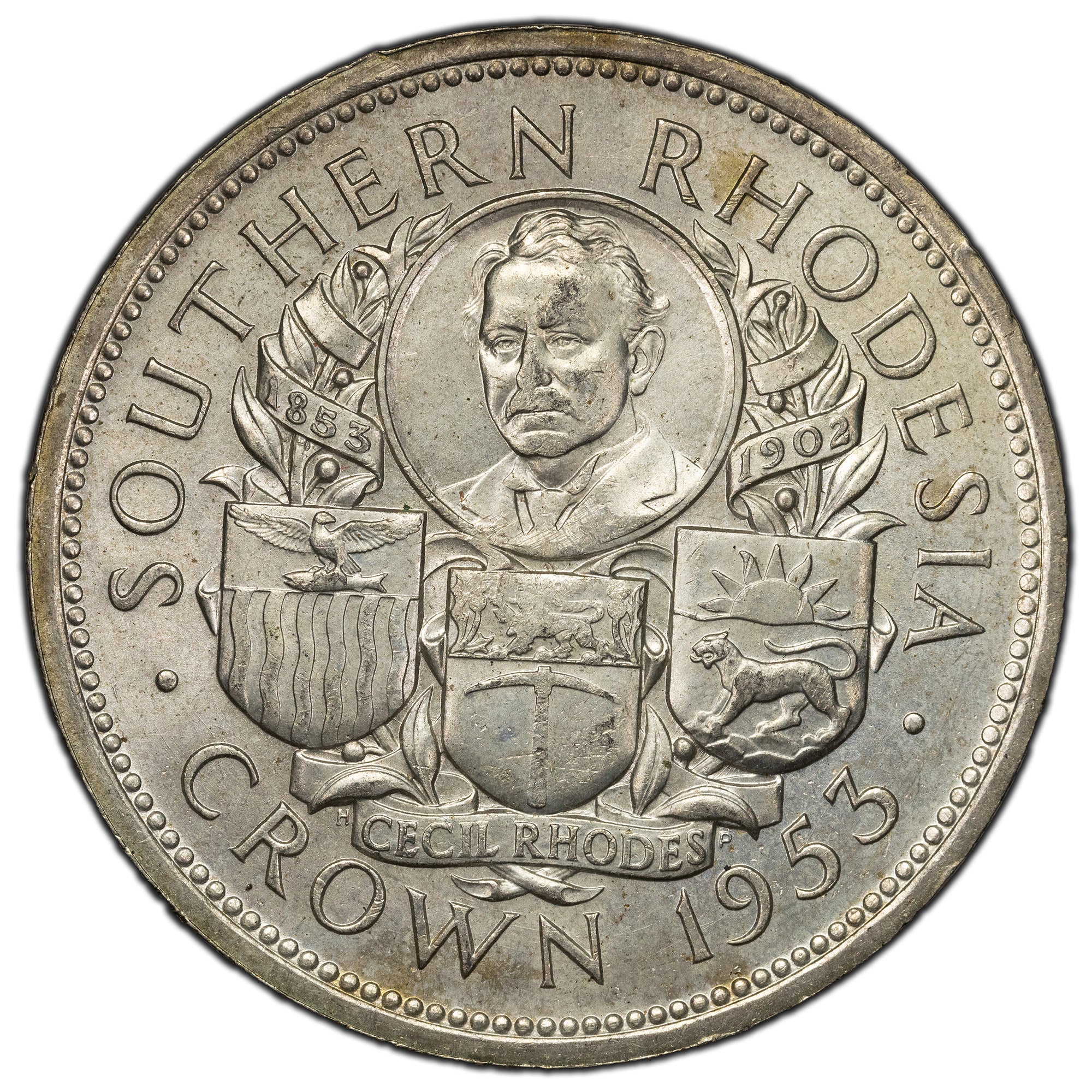 SOLD Southern Rhodesia 1953 One Crown Silver Coin KM #27 - The Toronto ...