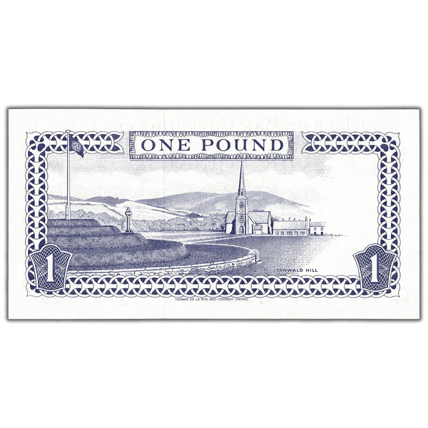 SOLD Isle of Man ND (1990-2009) 1 One Pound Note P #40b - Choice UNC ...