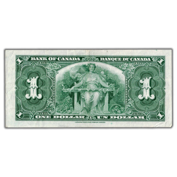 $1 1937 Bank of Canada Note X/M Prefix 3 Digit Radar BC-21d - VF/EF ...
