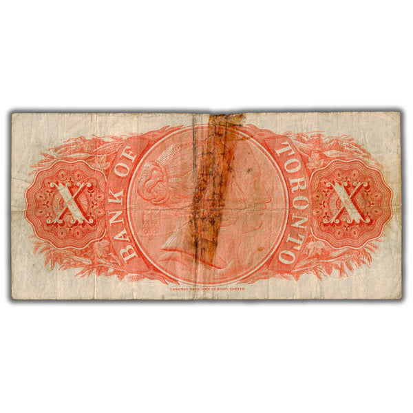 SOLD $10 1937 Bank of Toronto Canada Chartered Note #715-24-10 - Tape ...