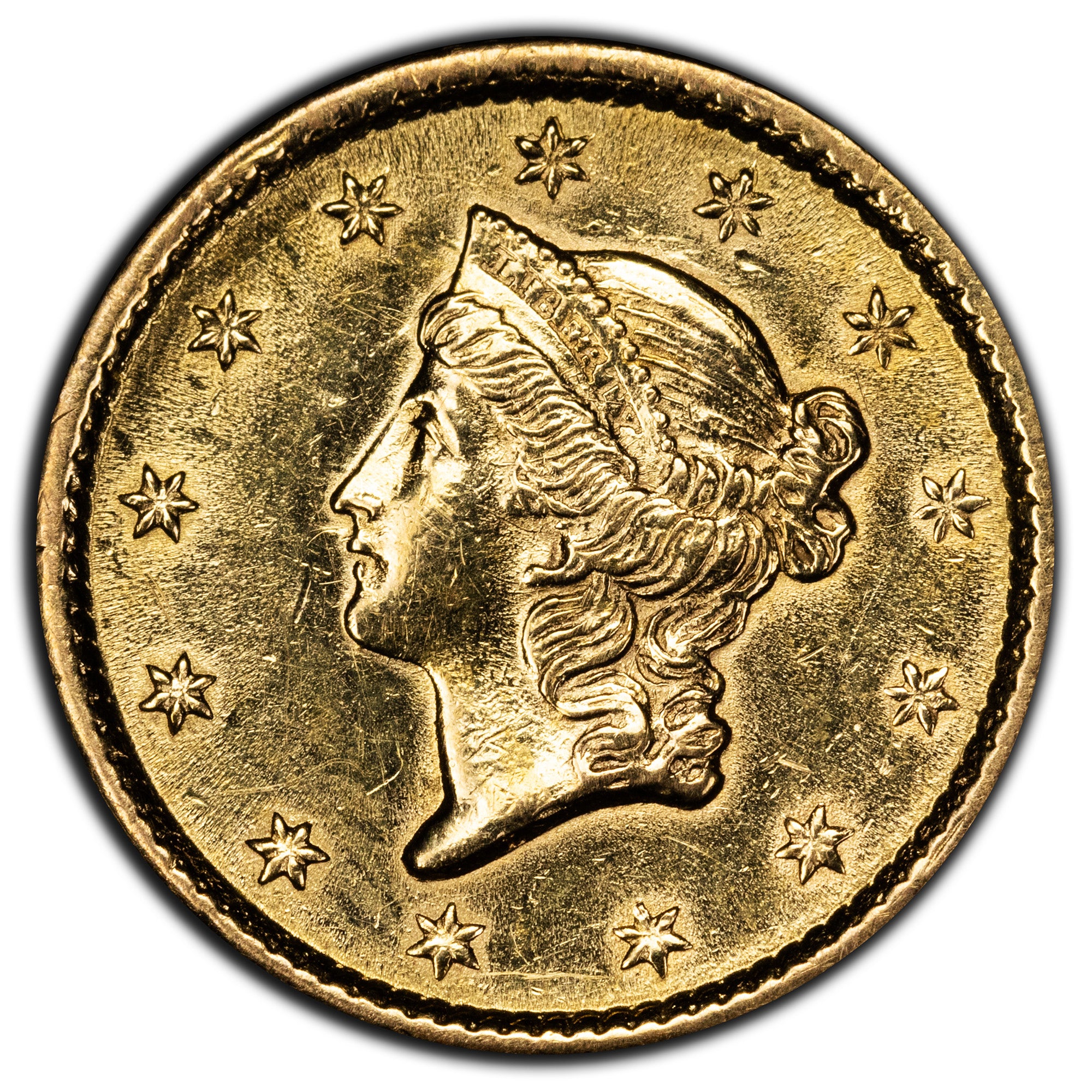 SOLD United States 1853 $1 One Dollar Gold Coin - Reverse Marks - The ...