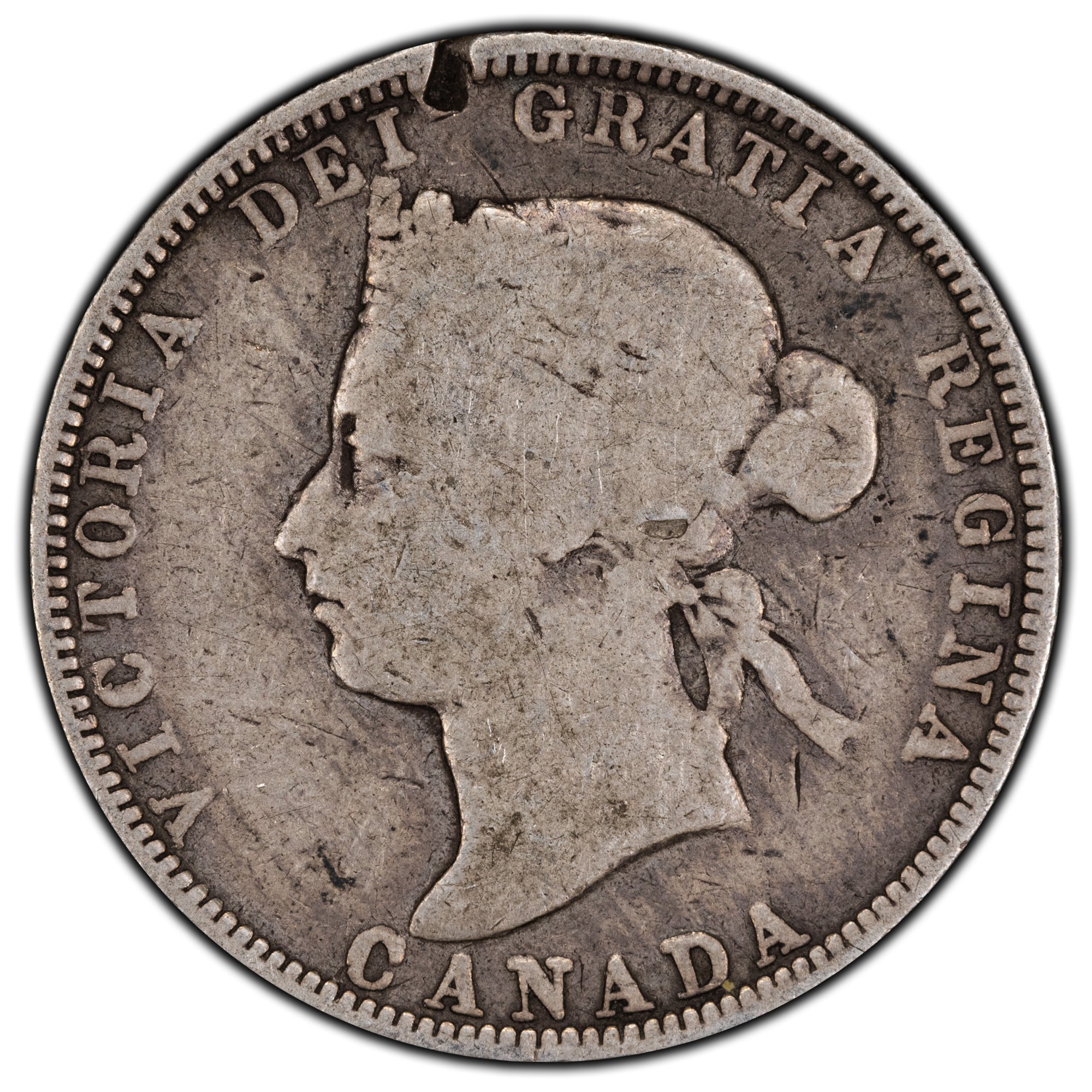 SOLD Canada 1882-H 25 Cents Quarter Silver Coin - Edge Damage - The ...